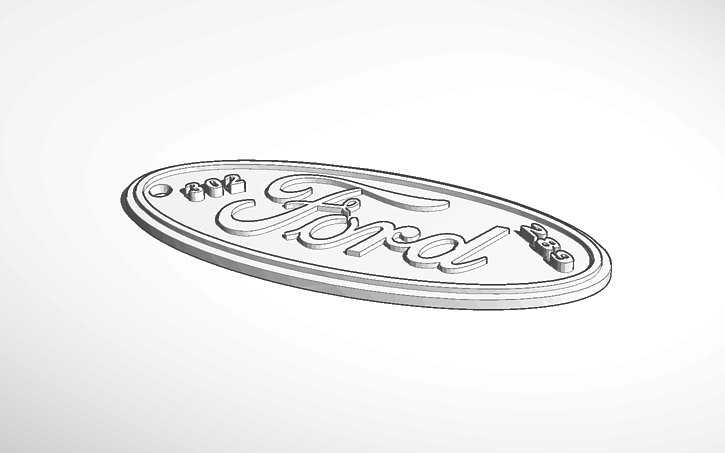 3D design Ford Logo - Tinkercad