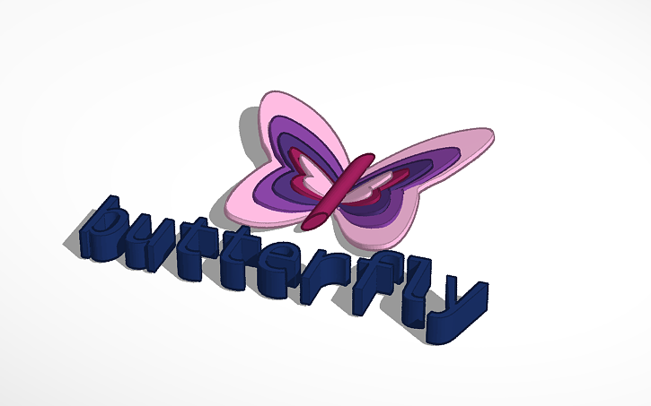 3D design butterfly extreme | Tinkercad