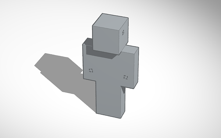 3D design Minecraft Skin Template - Tinkercad