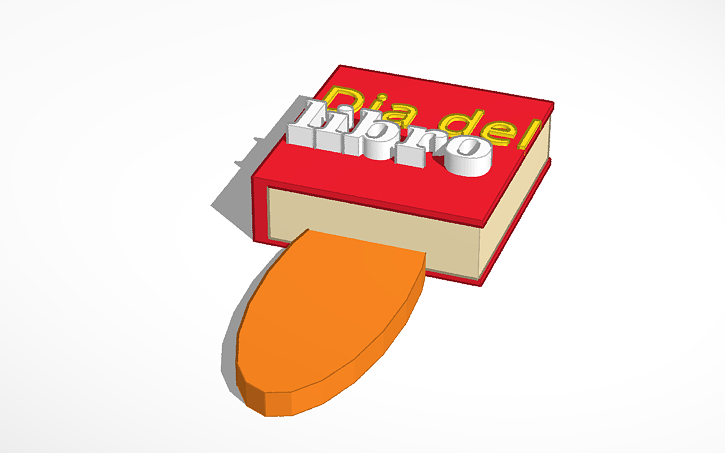 3d Design Marcapaginas Dia Del Libro 2018 Tinkercad