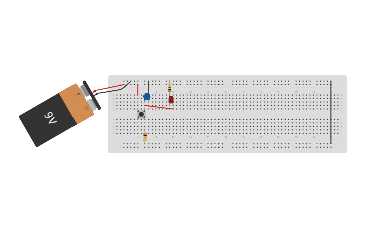Circuit design Uso de capacitor en led - Tinkercad