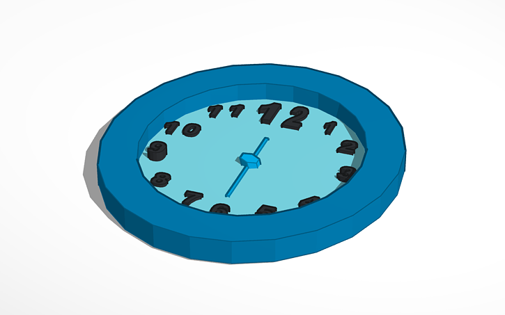 3D design reloj the clock - Tinkercad
