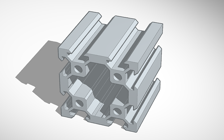 3D design 4040 extrusion - Tinkercad