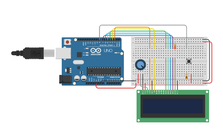 Circuit design Breadboard intro - Tinkercad