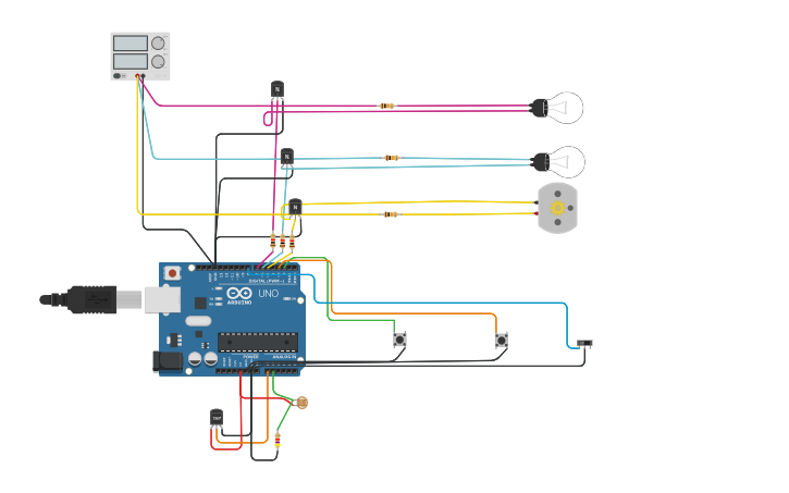 Circuit design Arduino Power Saver Home Control - Tinkercad