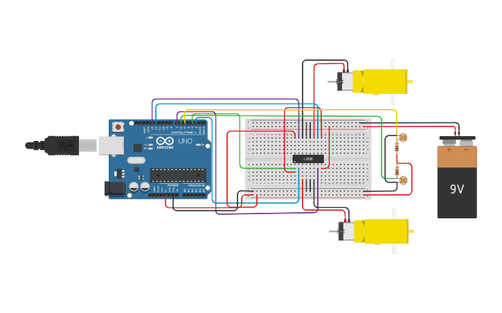 Circuit Design Copy Of Controle De Motores Ponte H Tinkercad