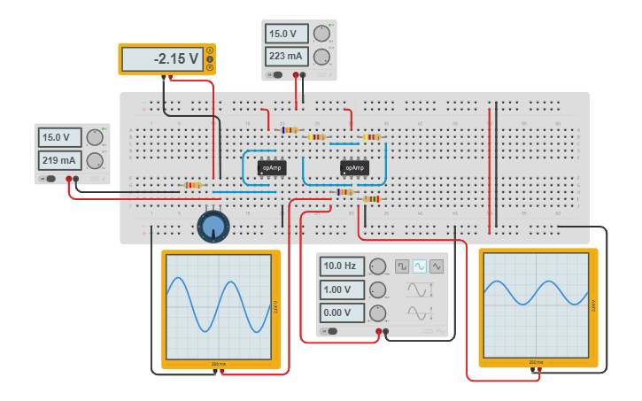 Circuit design Convertidor de voltaje a corriente | Tinkercad