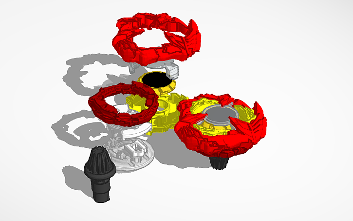 3D design beyblade x phoenix wing - Tinkercad