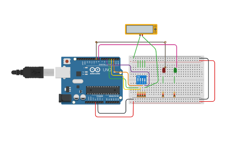 Circuit Design Arduino Workshop 5 Bits Arduino Dip Switch Tinkercad
