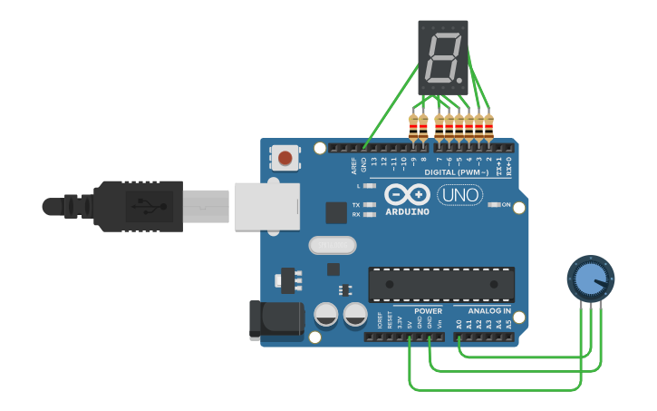 Circuit design speedometer - Tinkercad