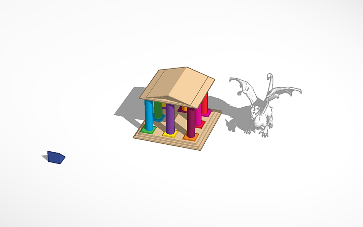 3D design Copy of greek tmple hydra centaur dragon - Tinkercad