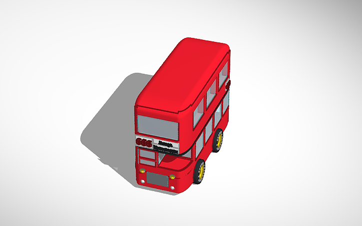 3D design Двухэтажный автобус - Tinkercad