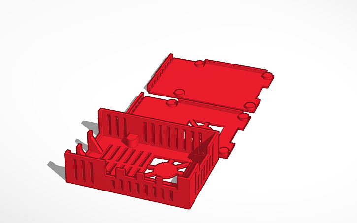 3D design POE case for Raspberry Pi 4 - Tinkercad