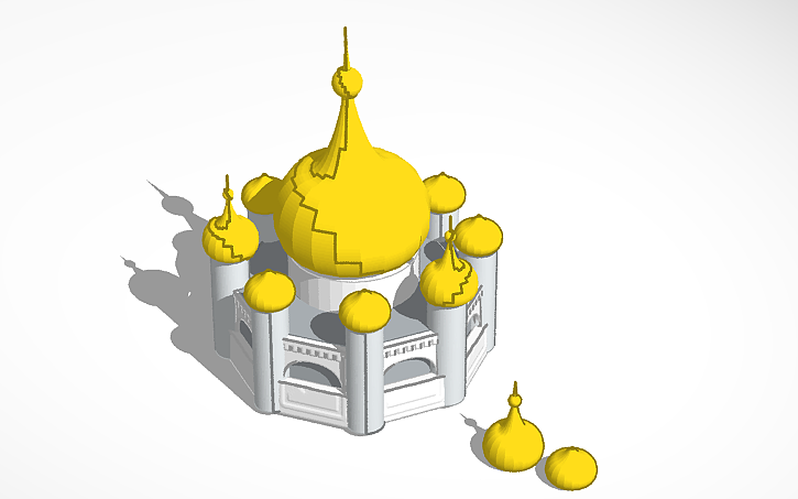 3D design Building a Temple - Tinkercad
