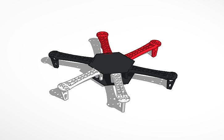3D design F550 drone frame - Tinkercad