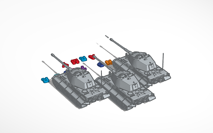 3D design King tiger army ver.2 | Tinkercad
