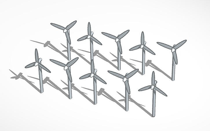 3D design Wind Turbine - Tinkercad
