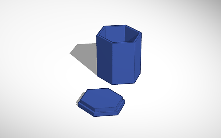 3D design Polygon-Box mit Deckel | Tinkercad