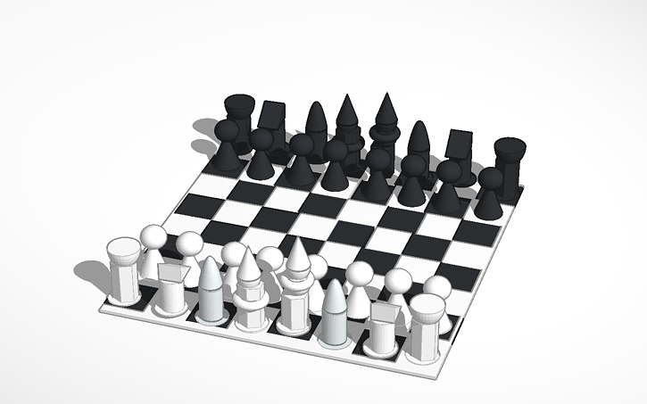 3D design chess board - Tinkercad