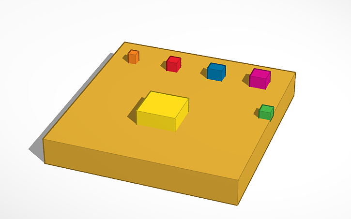 3D design Minecraft Infinity Gauntlet. - Tinkercad