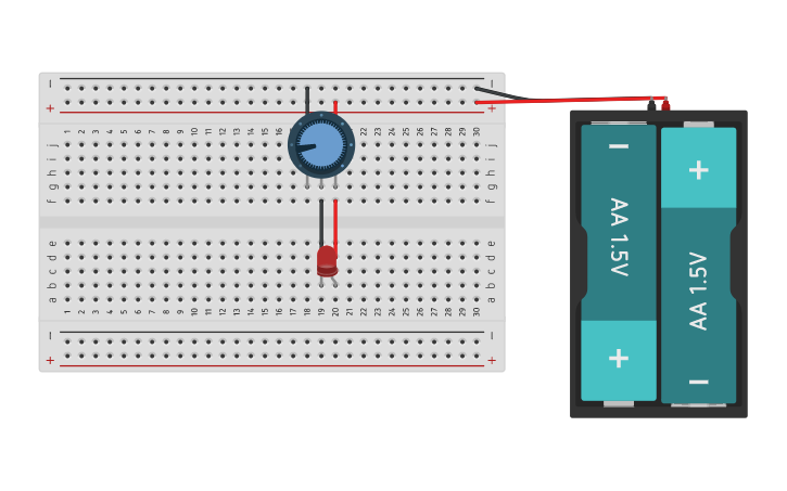 Circuit design Potencias Variables | Tinkercad