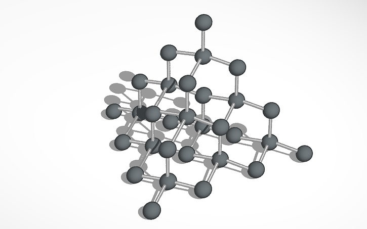 3D design Covalent Network - Diamond Structure - Tinkercad