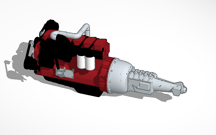 3D design 5.9L 12V Cummins - Tinkercad