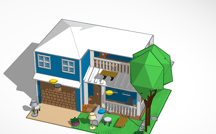 3D design A nice House | Tinkercad