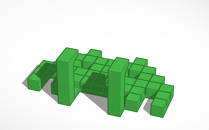 3D design Space Invader Hook | Tinkercad