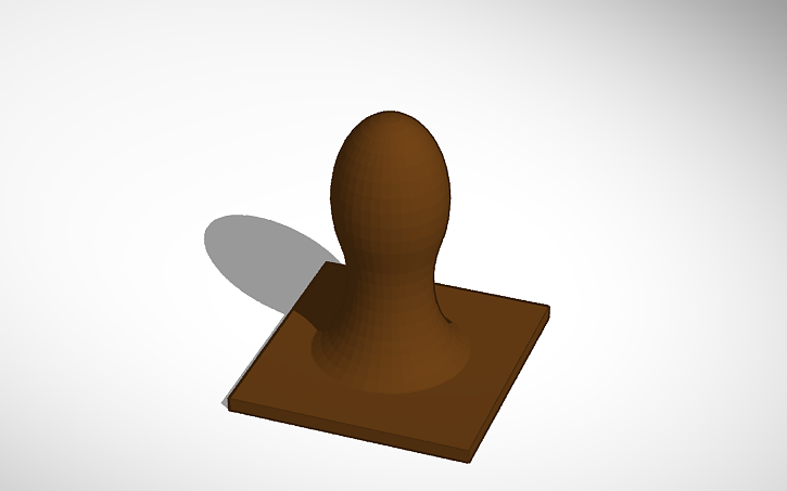 3D design Stamp handle II - Tinkercad