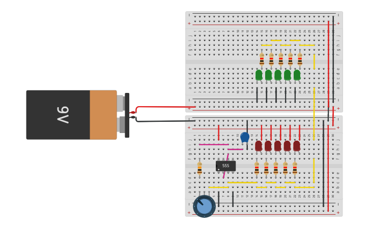 Circuit Design Flashing Led 555 Timer Tinkercad