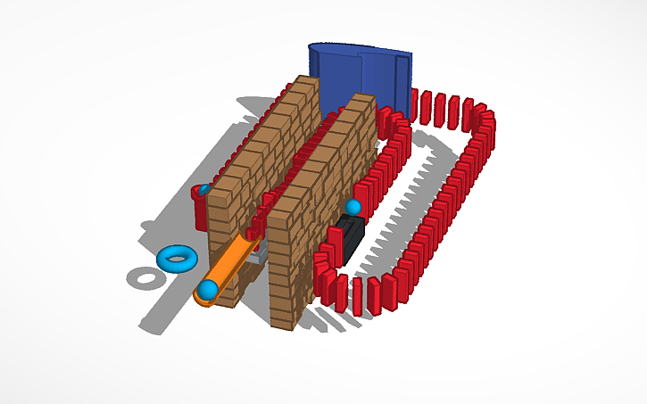 3D design Sim Lab Dominos - Tinkercad
