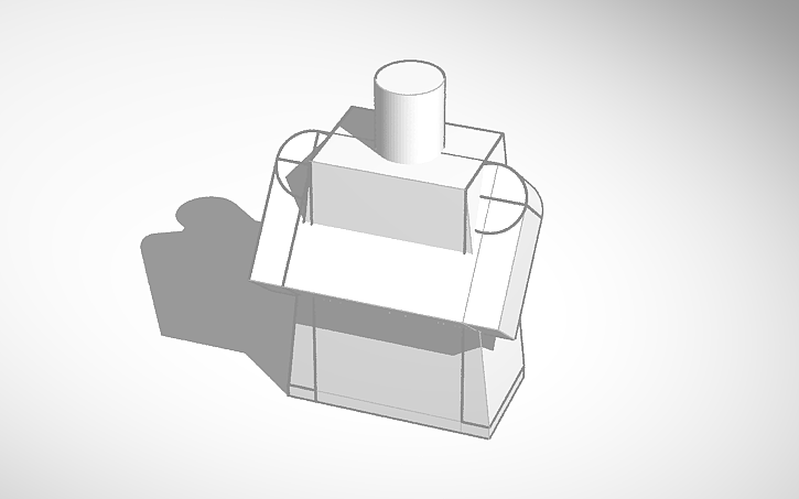 3D design LEGO Minecraft Villager torso - Tinkercad