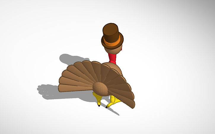 3D design Thanksgiving turkey - Tinkercad