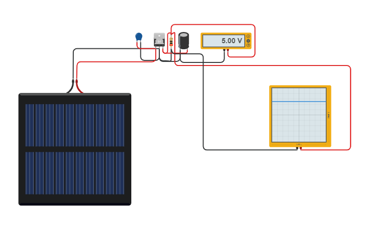 Circuit design Panel Solar - Tinkercad