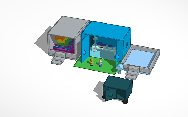 3D design TinkerCAD Futuristic House - Tinkercad