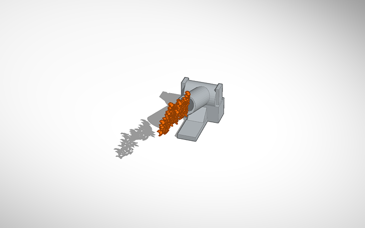 3D design confetti kanon - Tinkercad