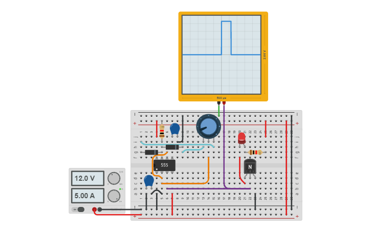 Circuit design 555 PWM Generator | Tinkercad