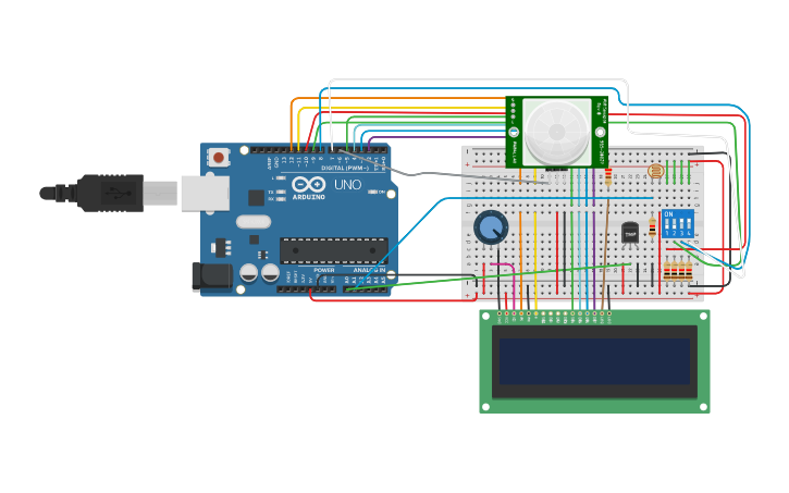 Circuit design Copy of LCD Display - Tinkercad