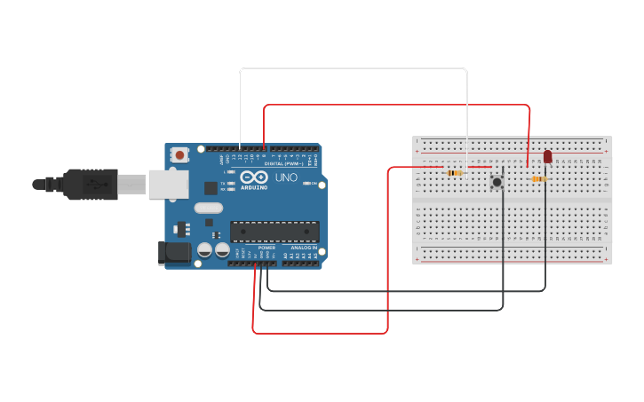 Circuit design TOggle switch - Tinkercad