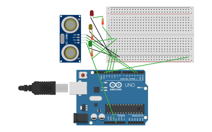 Circuit Design Semáforo Tinkercad