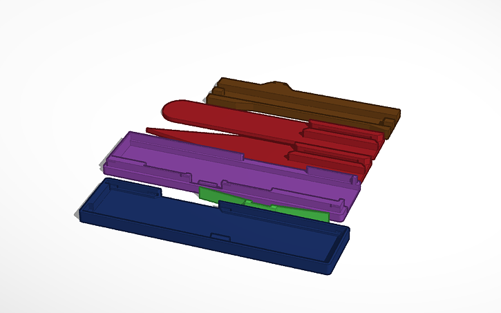 3d Design Da Otf Switchblade Comb Pen Spring Tinkercad