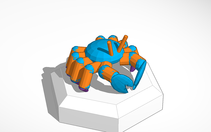 3D design Crab Miniature - Tinkercad