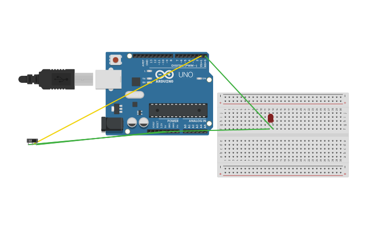 Circuit design led con interruptor - Tinkercad