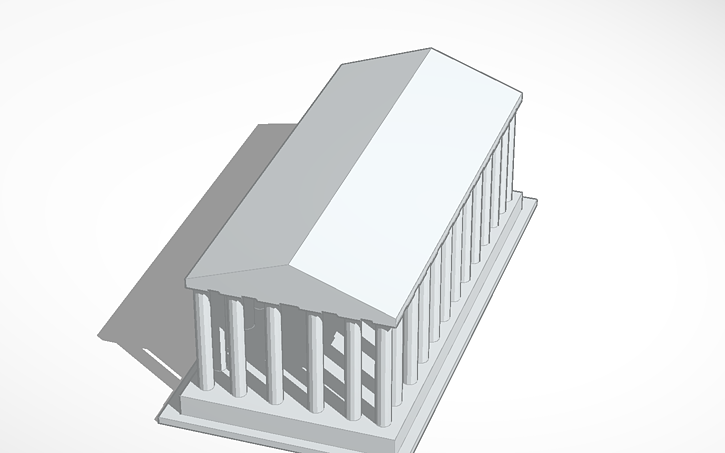 3D design Greek Parthenon - Tinkercad