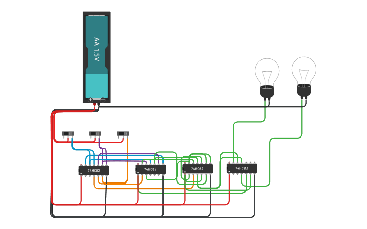 Circuit design SEATWORK1: Number 2 - Tinkercad