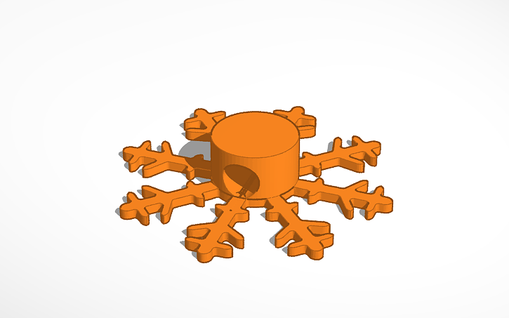 3D design Remix of Snowflake For 5mm Led Christmas light - Tinkercad