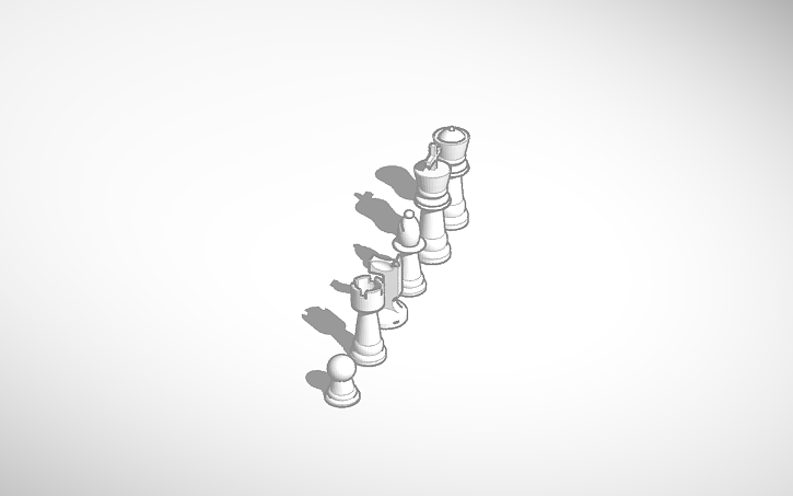 3D design Chess Pieces Sample | Tinkercad