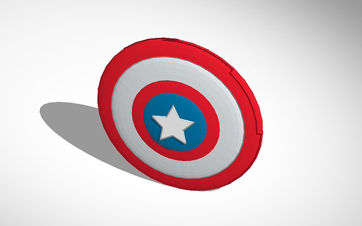 3D design Cap's Shield - Tinkercad