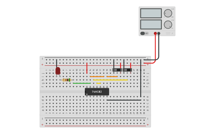 Circuit design FF_Latch SR NOR - Bryan Felipe | Tinkercad